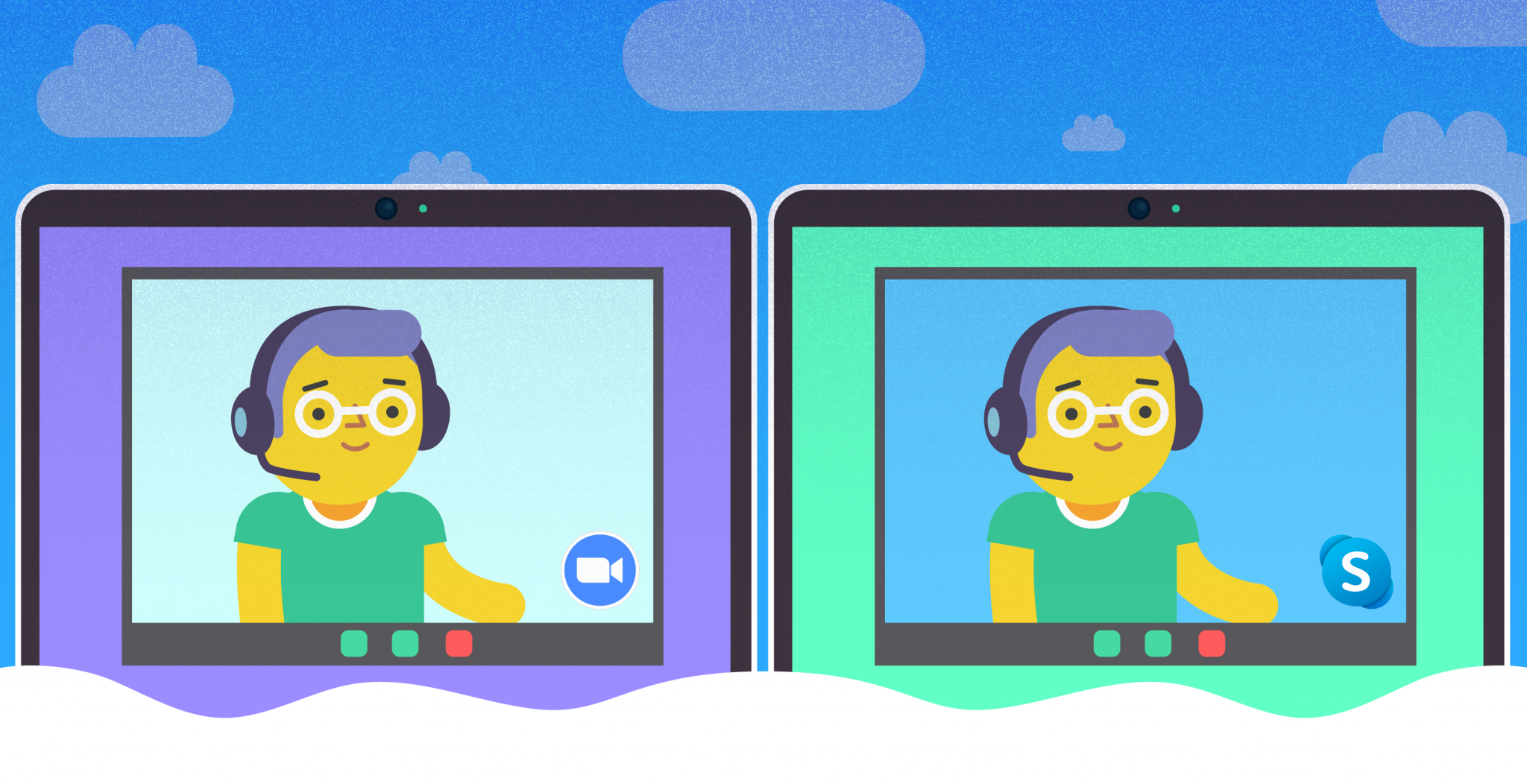 Skype vs zoom - kartpag