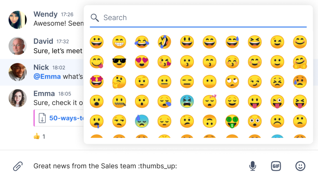 Add emojis to a message – Сhanty Help Center