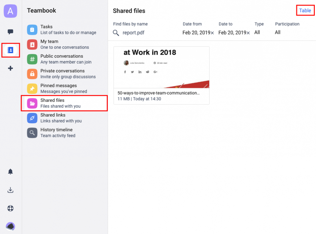 Search and browse files & links – Сhanty Help Center