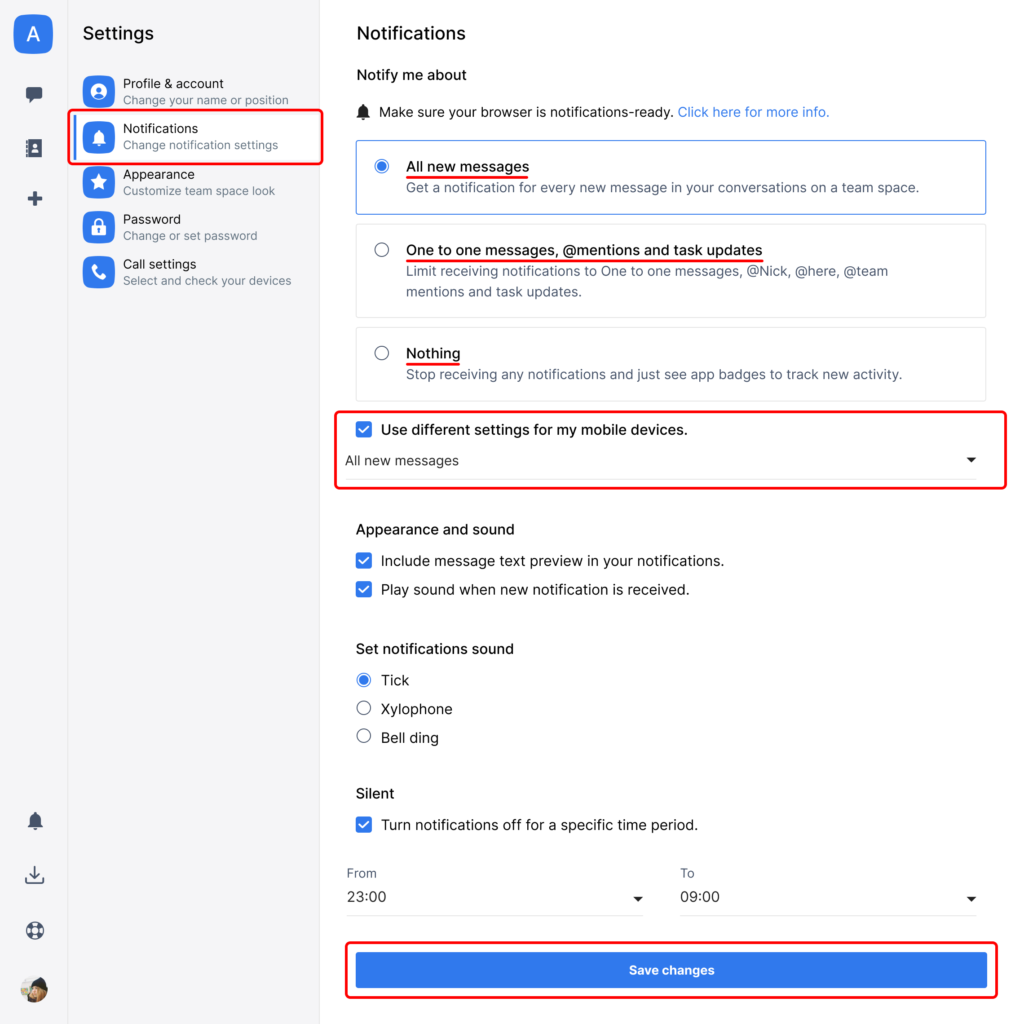 Manage Notifications – Сhanty Help Center