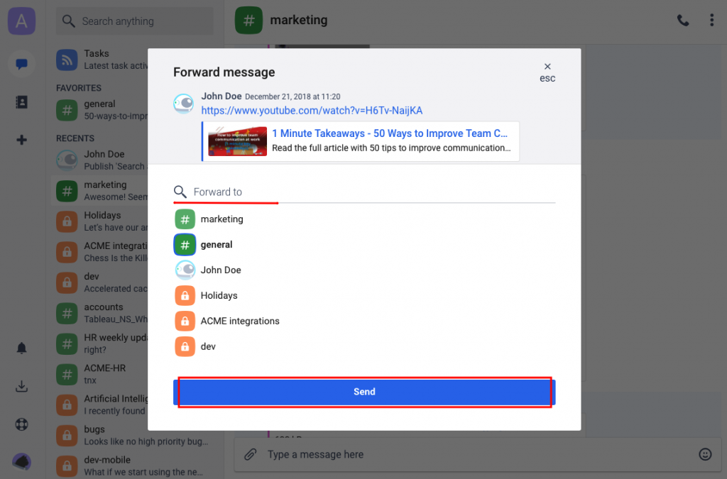 Forward Files and Links – Сhanty Help Center